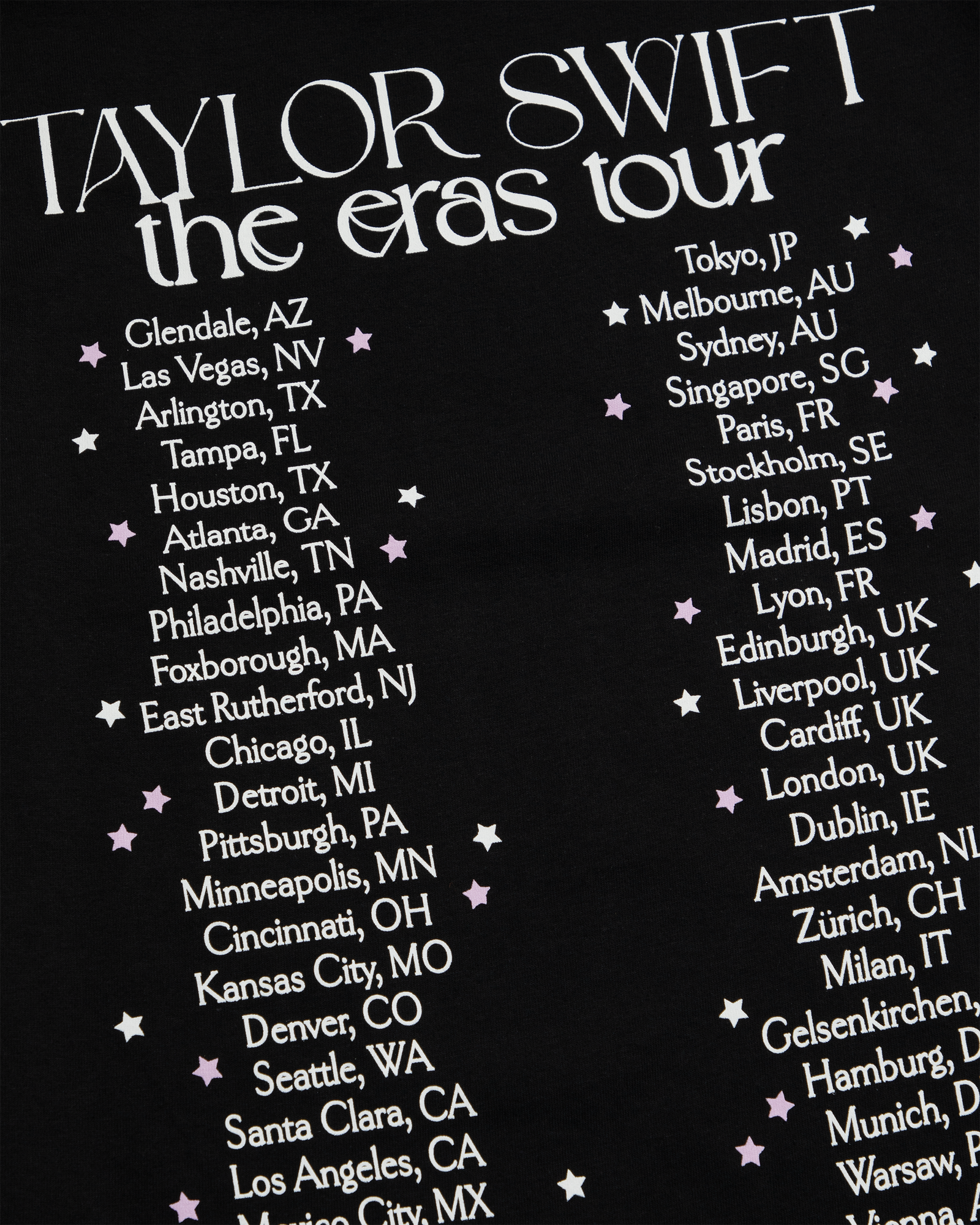 Taylor Swift | The Eras Tour Live Photo Stars T-Shirt – Taylor Swift ...