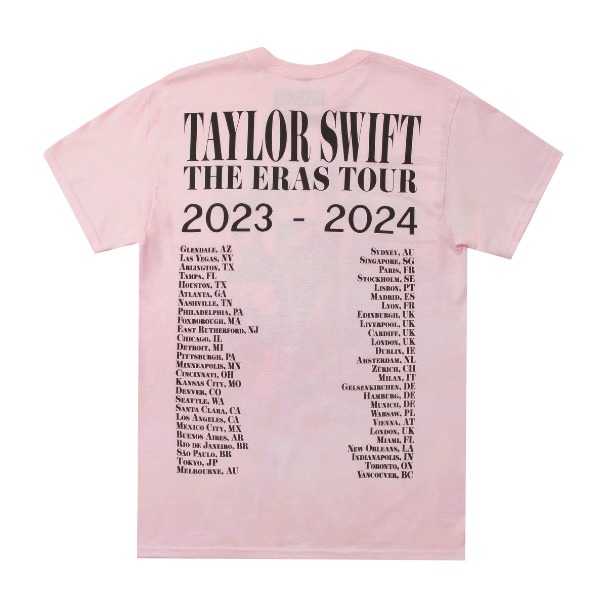 Taylor Swift | The Eras Tour Pink T-Shirt - Taylor Swift Official Store
