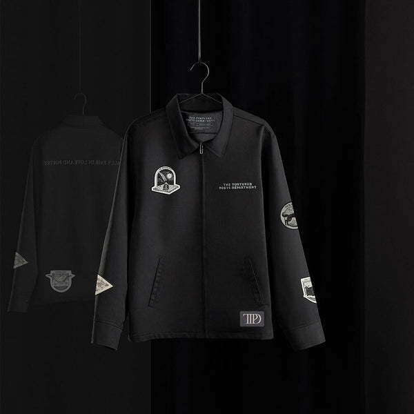 The Tortured Poets Department Black Jacket & 2 Patch Set Bundle - Taylor Swift Official Store