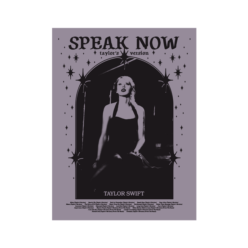 Speak Now (Taylor's Version) Tracklist Poster - Taylor Swift Official Store