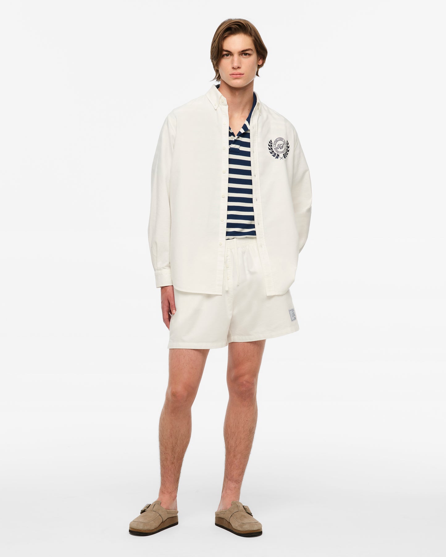 TS Crest White Oxford Shorts – Taylor Swift Official Store