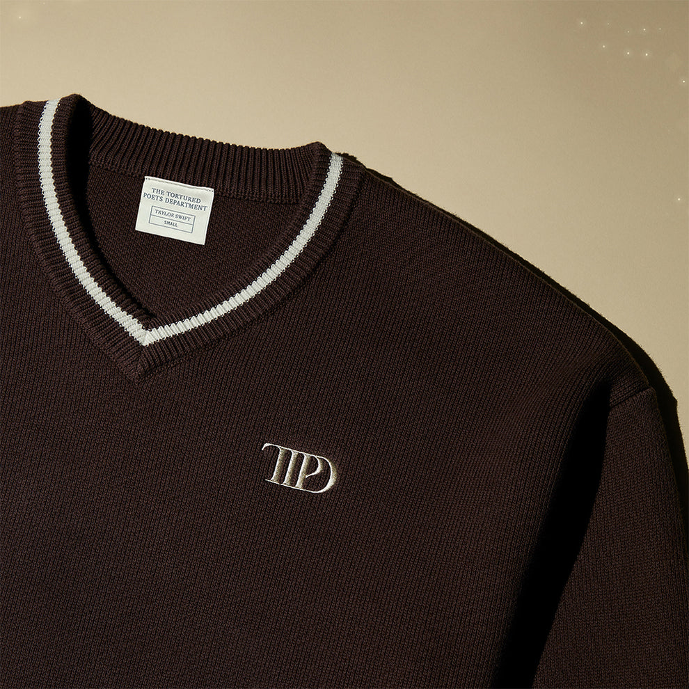 Ttpd V Neck Cropped Sweater Taylor Swift Official Store 6131