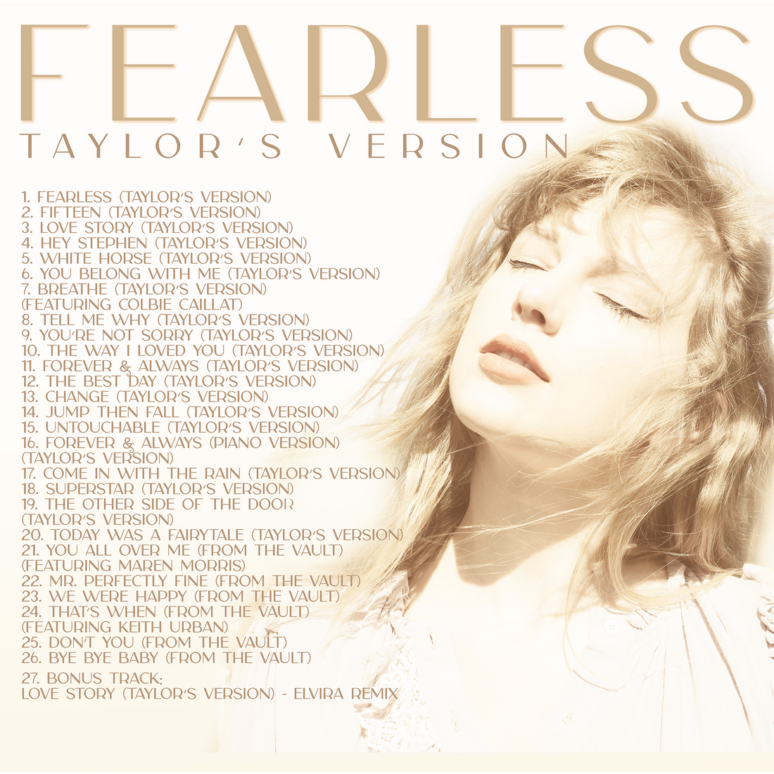 Fearless (Taylor's Version) vinyl – Taylor Swift Official Store