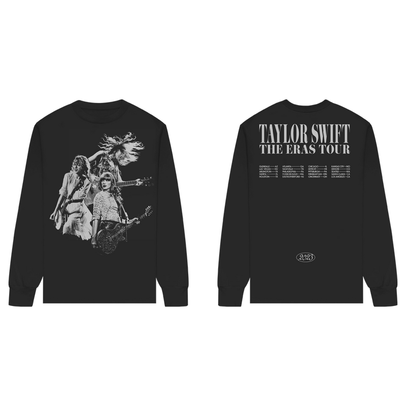Taylor Swift | The Eras Tour Collage Black Long Sleeve - Taylor Swift ...